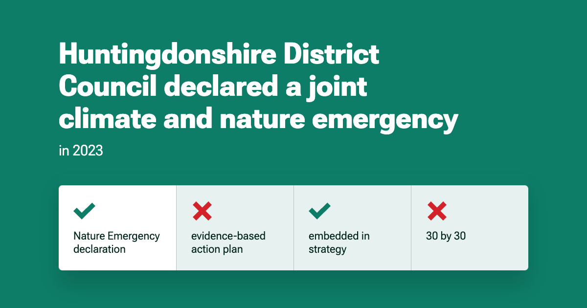 Huntingdonshire District Council | Nature Emergency