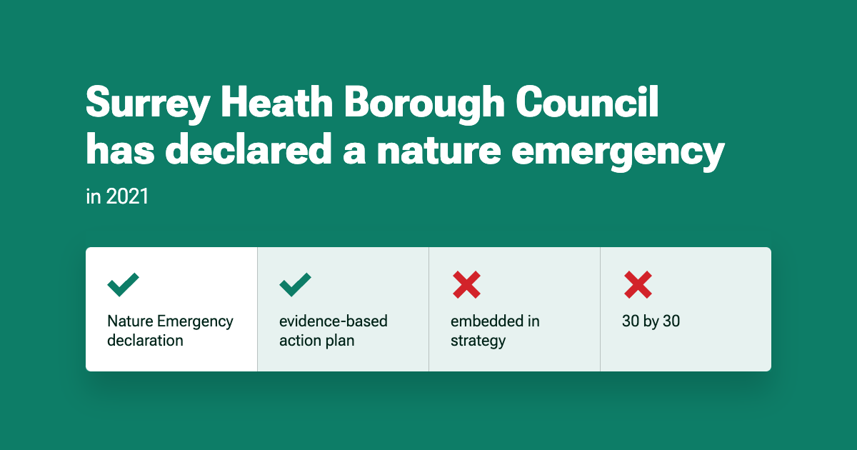 Surrey Heath Borough Council | Nature Emergency